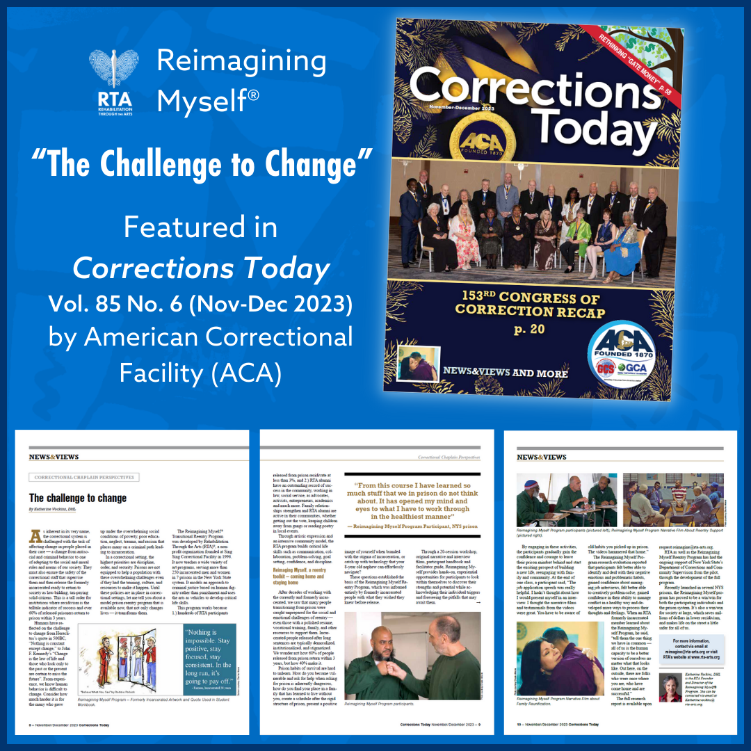 Reimagining Myself® featured in Corrections Today - Rehabilitation ...